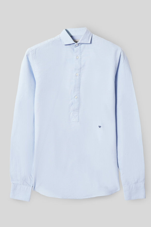 Polera sport oxford celeste | Camisas de hombre | Cortefiel