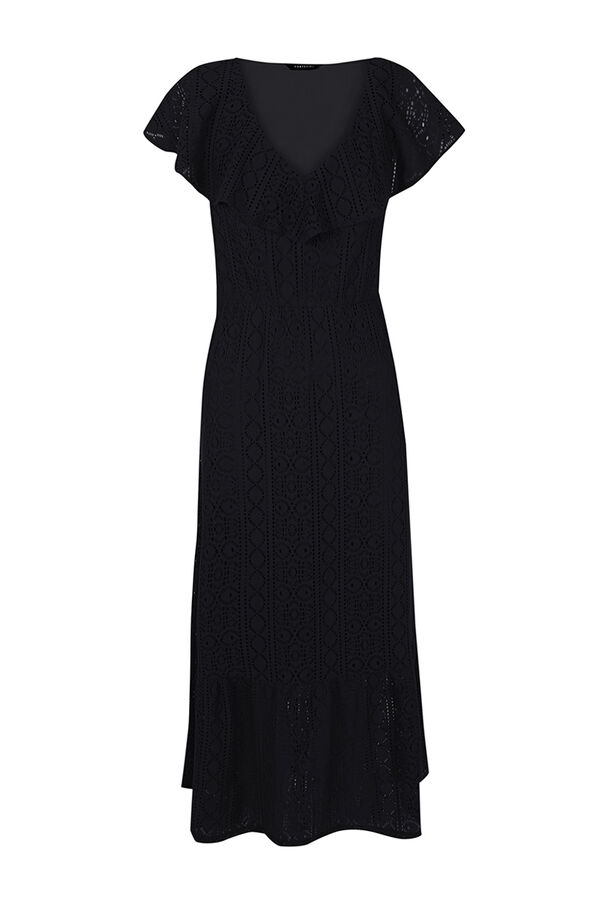 Openwork jersey-knit dress | Women's dresses and jumpsuits | Cortefiel
