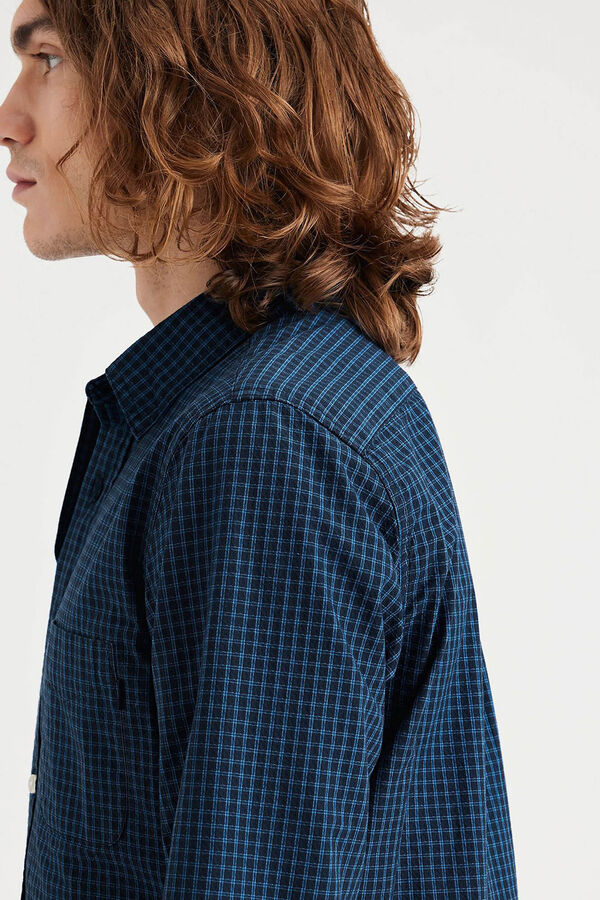 Camisa Com Botões Slim Fit Icon Camisas Para Homem Cortefiel