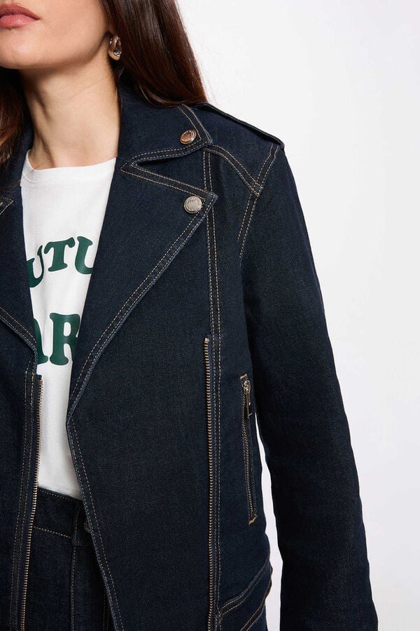 Casaco oversize em denim | Casacos para Mulher | Cortefiel