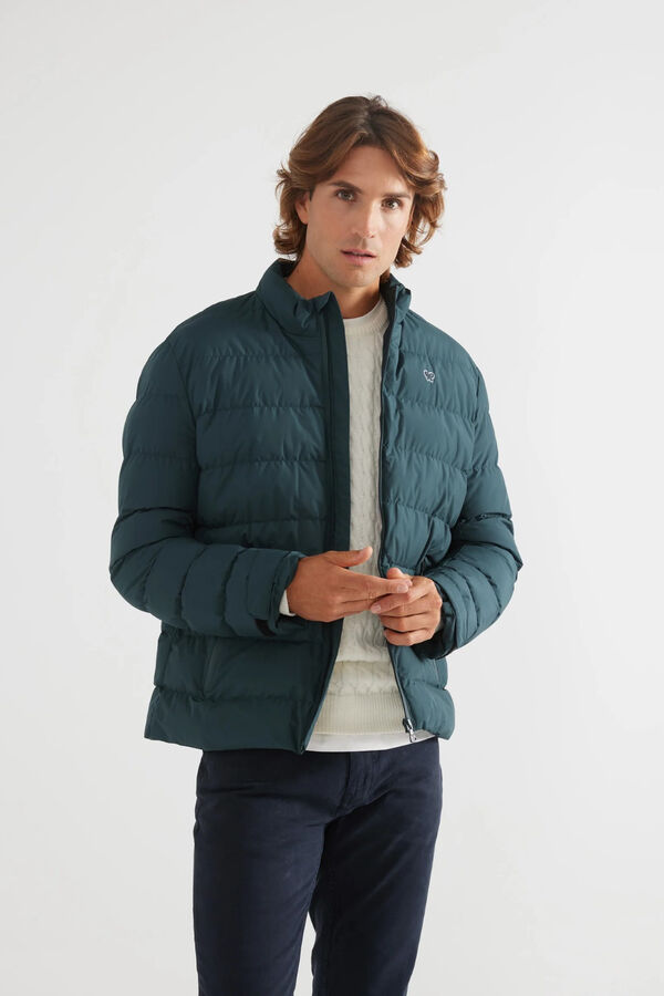 Sobretudo técnico warm verde | Sobretudo para homem | Cortefiel