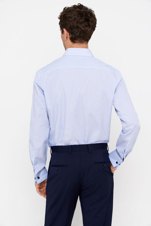 Camisa Gémeos Riscas Fácil De Engomar Camisas Para Homem Cortefiel
