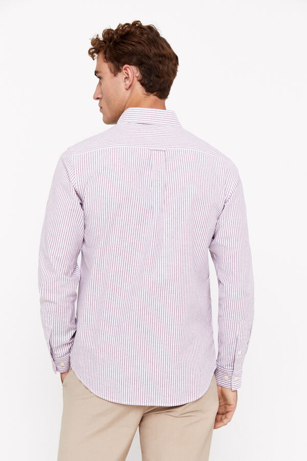 Camisa Oxford Riscas Camisas De Homem Cortefiel