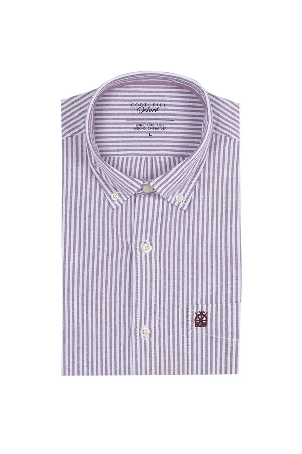 Camisa Oxford Riscas Camisas De Homem Cortefiel