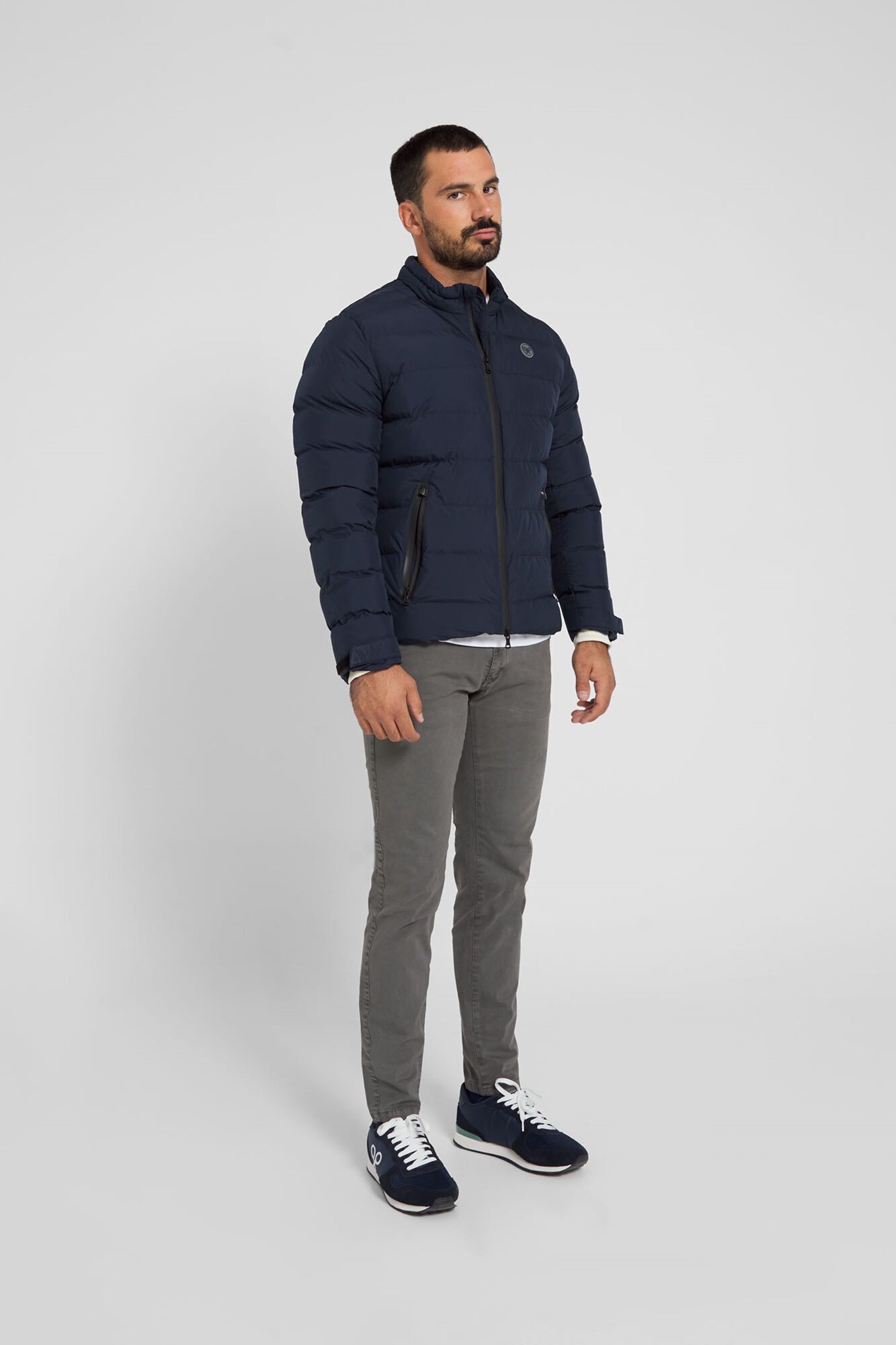 Sobretudo técnico clássico azul | Sobretudos de homem | Cortefiel