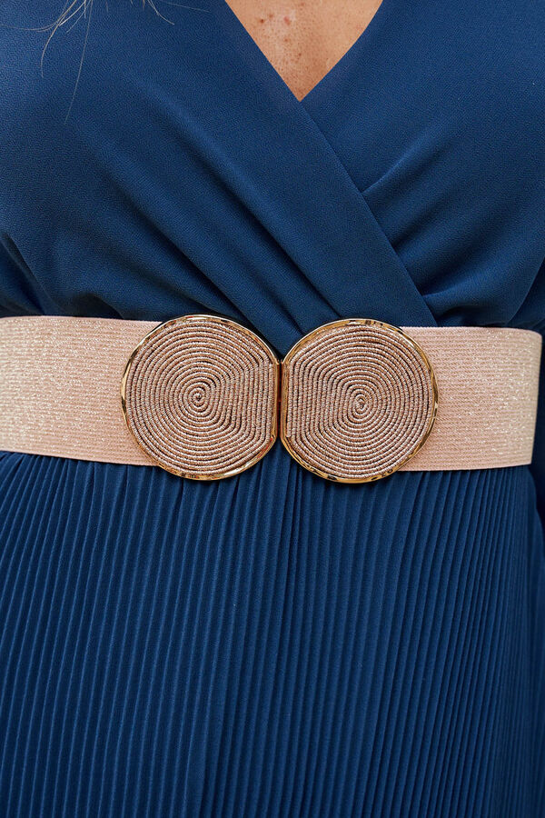 Cinto brilhante nude | Cintos para Mulher | Cortefiel