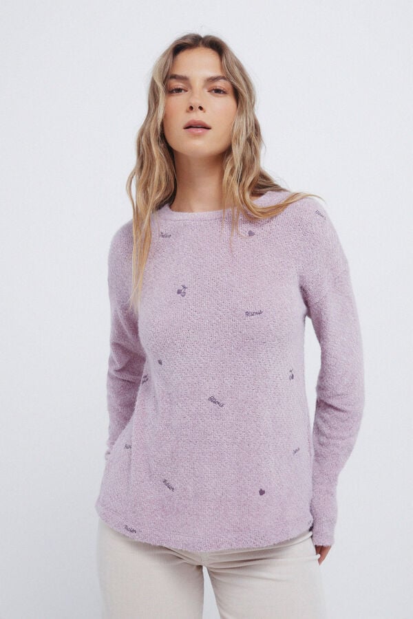 Cherries chenille jumper | Women's jumpers and cardigans | Cortefiel
