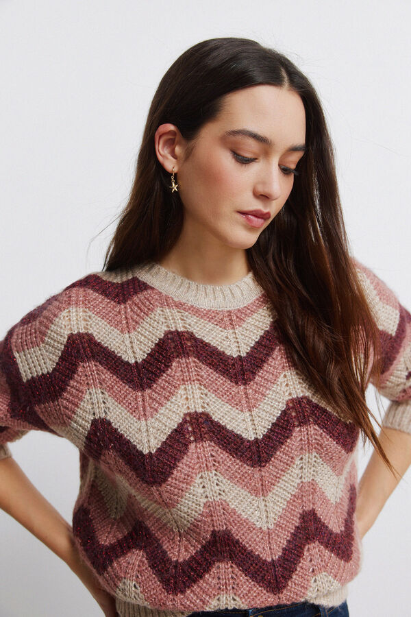 chevron border sweater