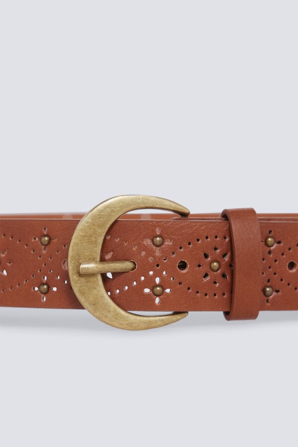 Cinturón dibujo de flores | Cinturones de mujer | Cortefiel