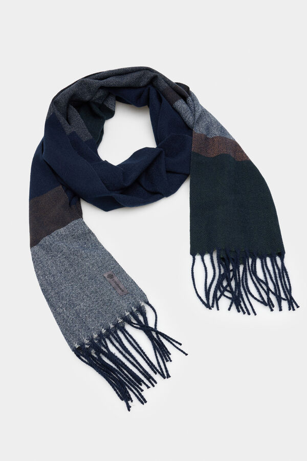 Cachecol básico em bloco de cores | Cachecóis de homem | Cortefiel