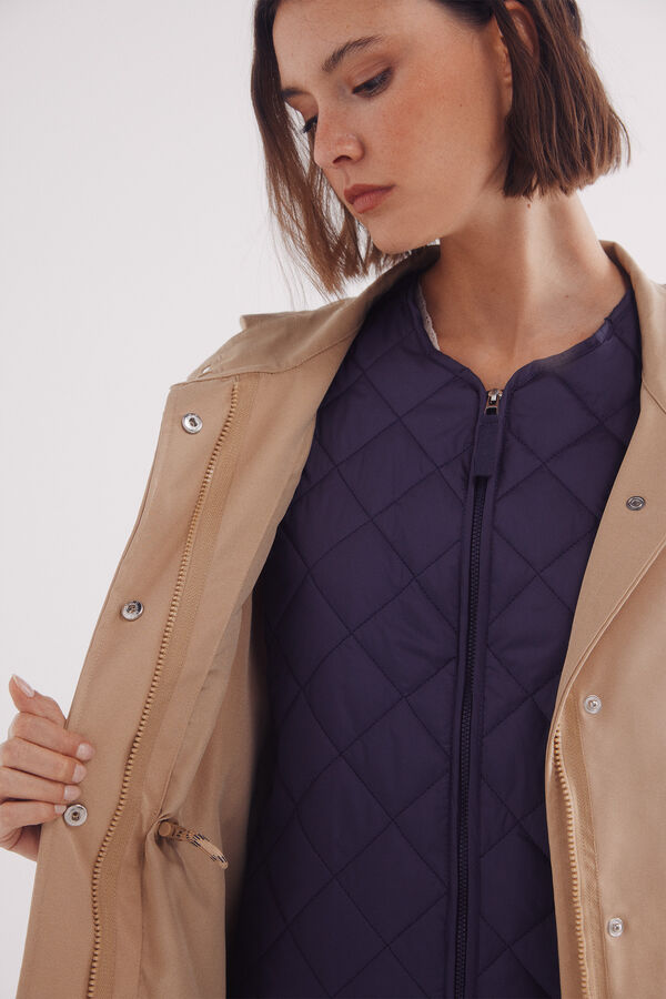 Parka Capucha 2 En 1 Parkas De Mujer Cortefiel