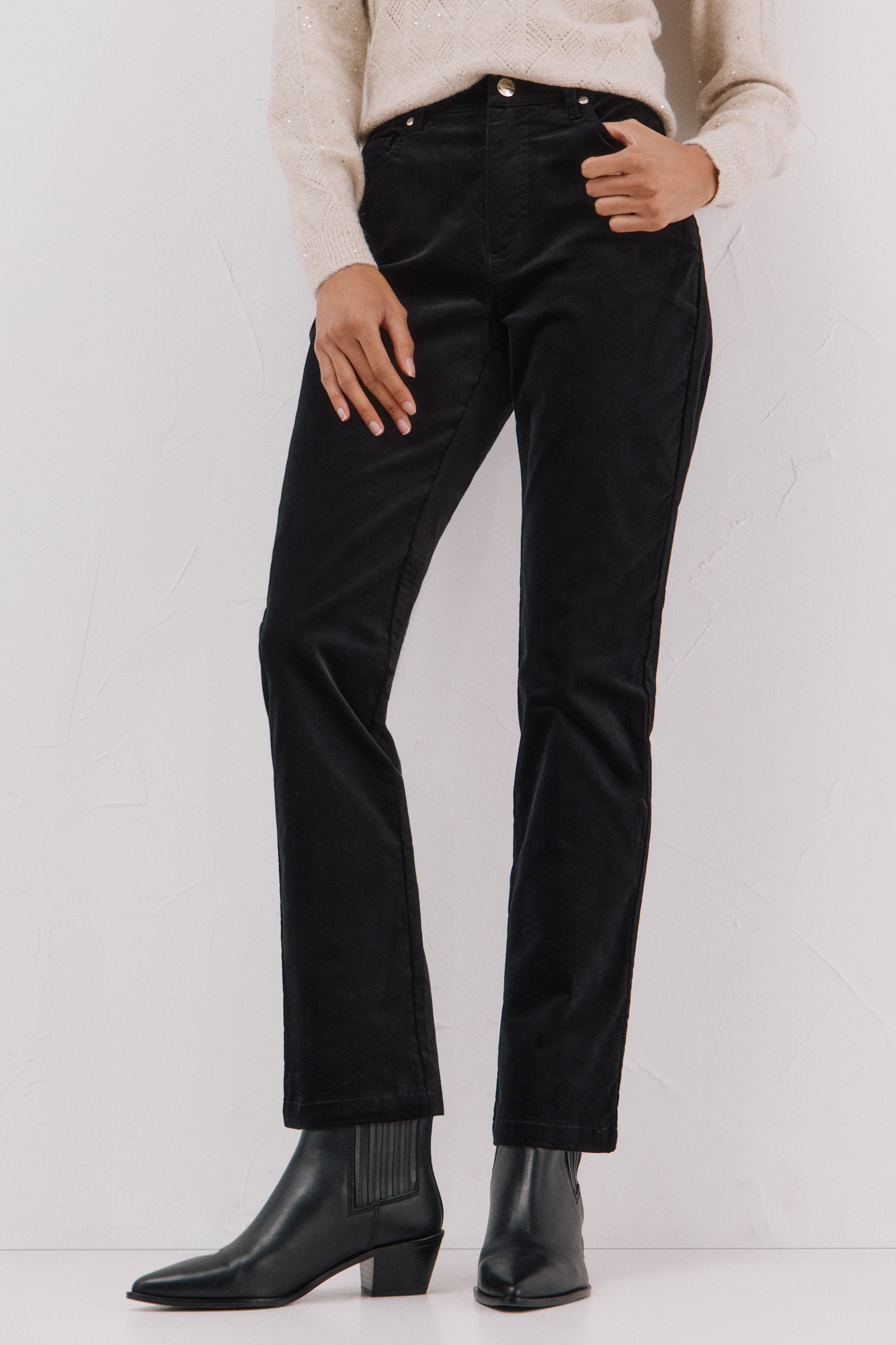Pantalón Sensational velvet | Pantalones de Mujer | Cortefiel