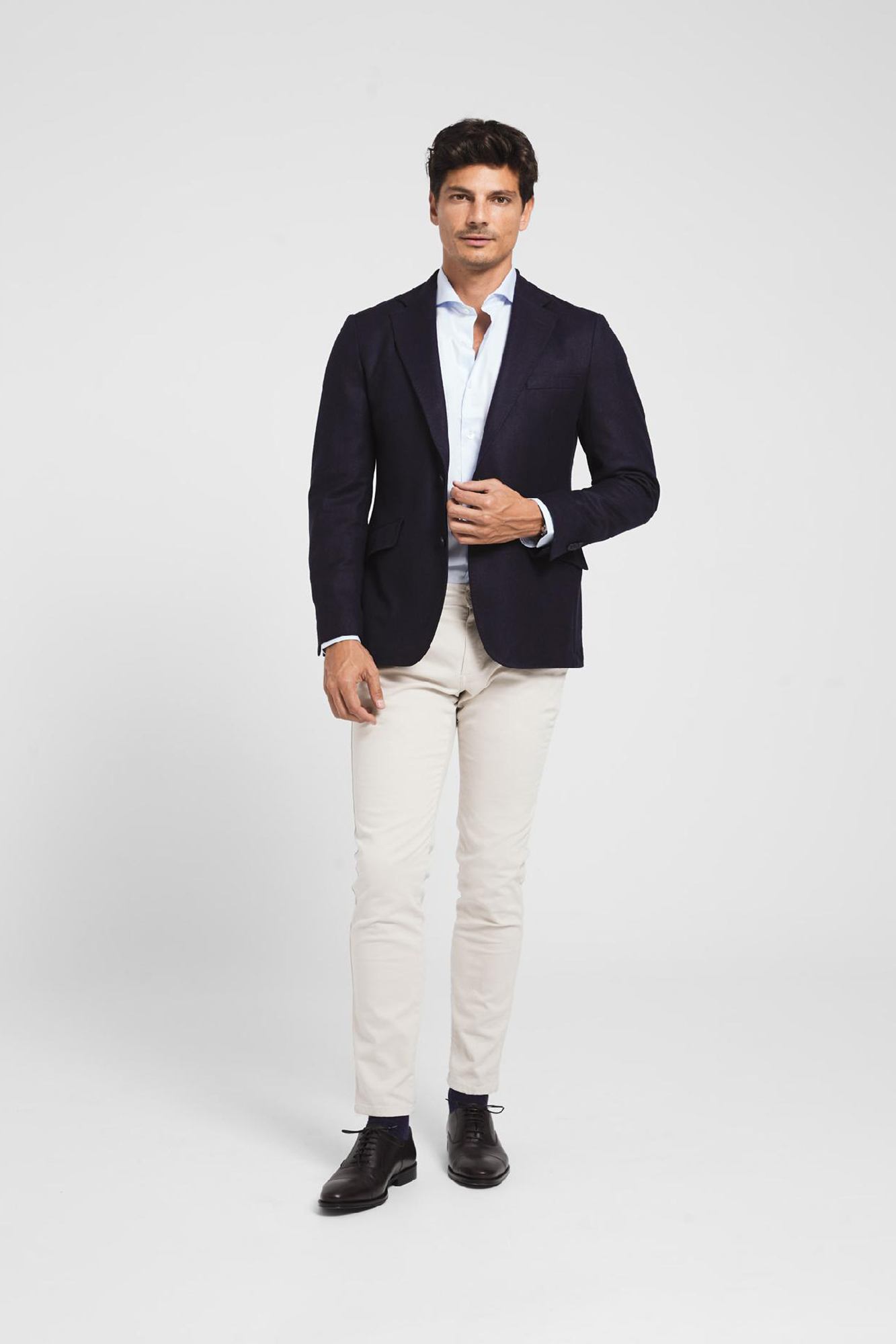 Blazer clássico silbon azul-marinho | Blazers para Homem | Cortefiel