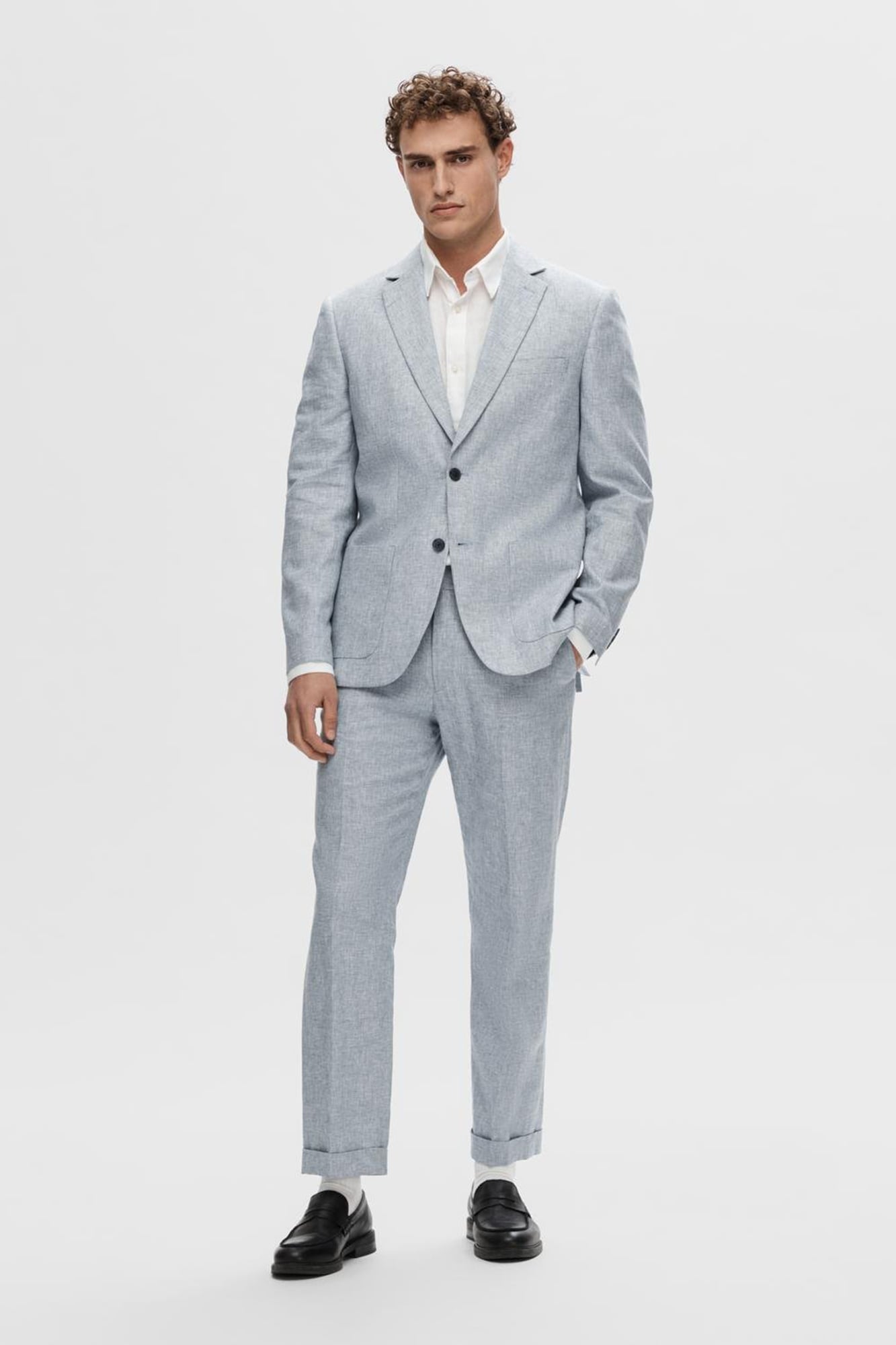 Americana de traje confeccionada con lino y algodón. | Americanas de ...