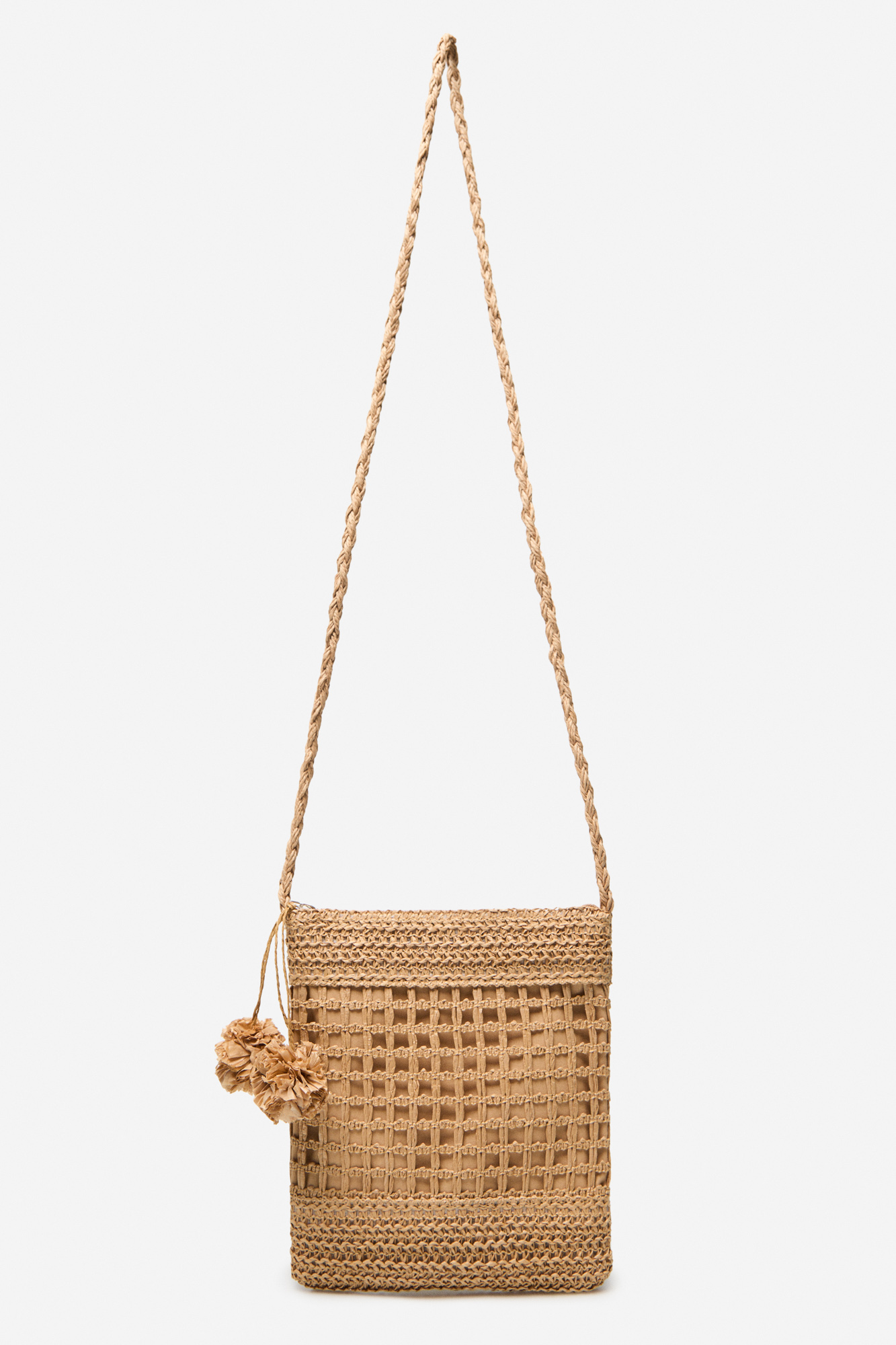 Woven crossbody bag | Women's bags | Cortefiel