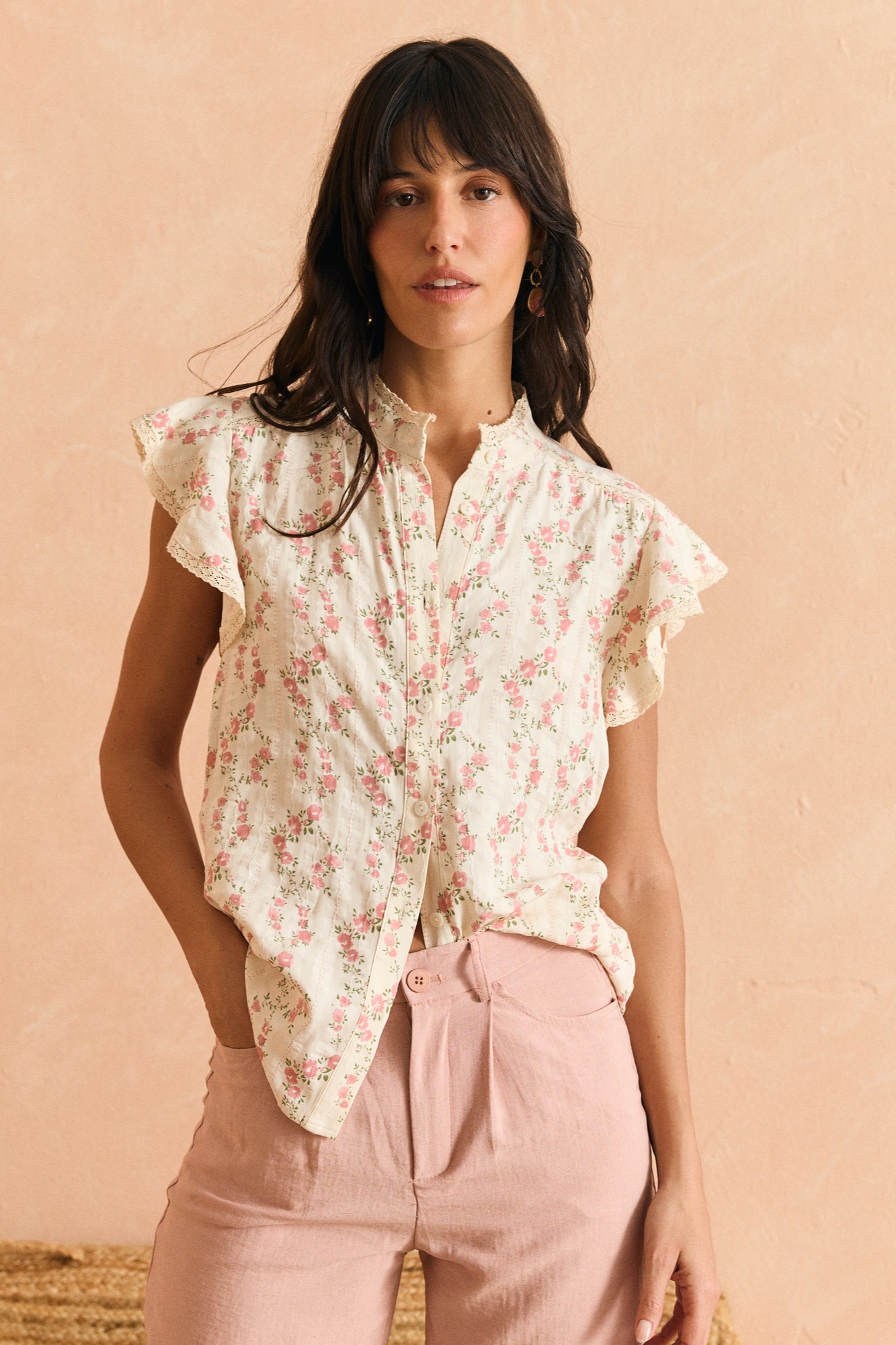 Camisa de flores Anais | Blusas e Camisas para Mulher | Cortefiel