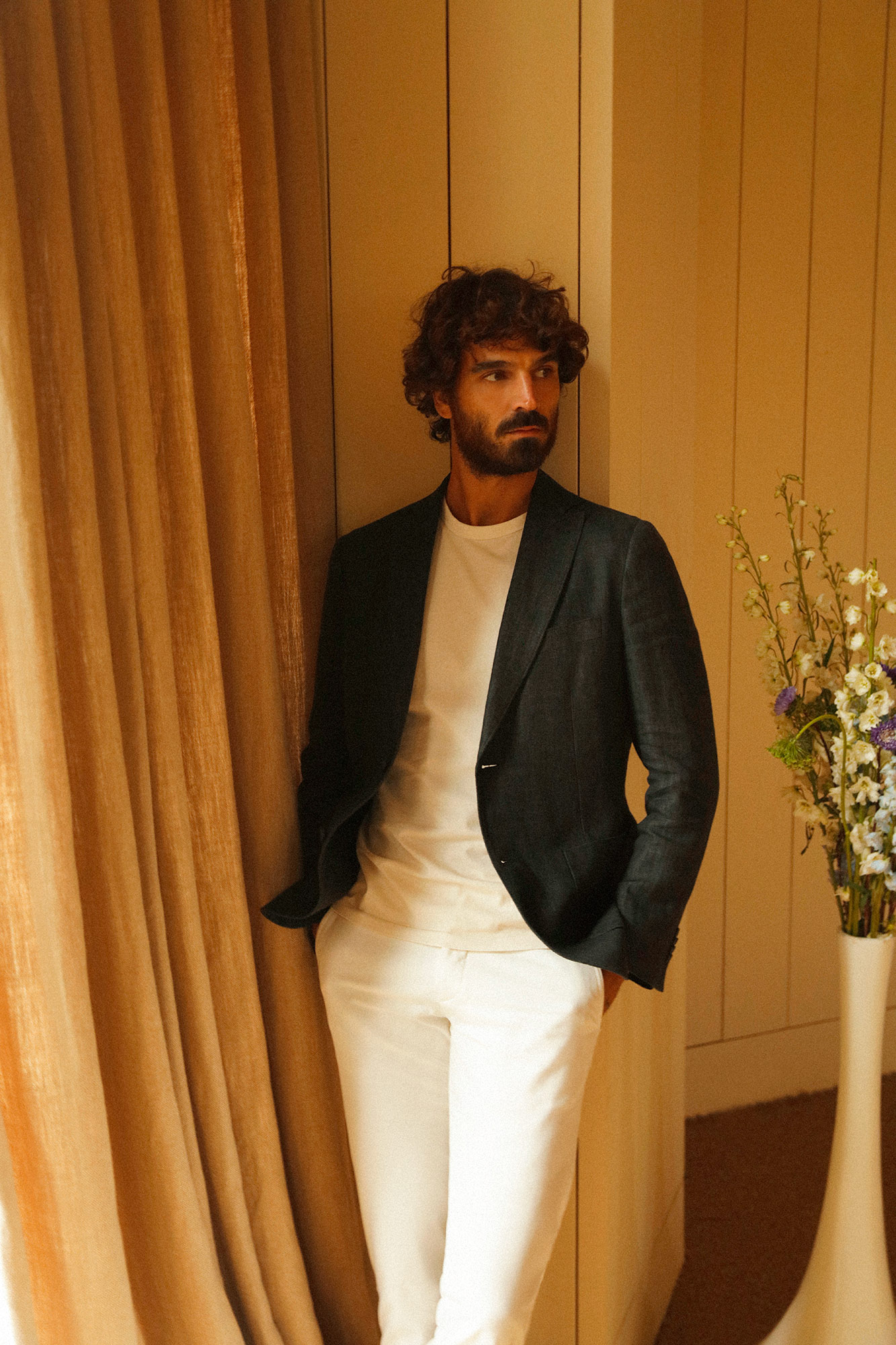 Blazer slim linho | Blazers para Homem | Cortefiel