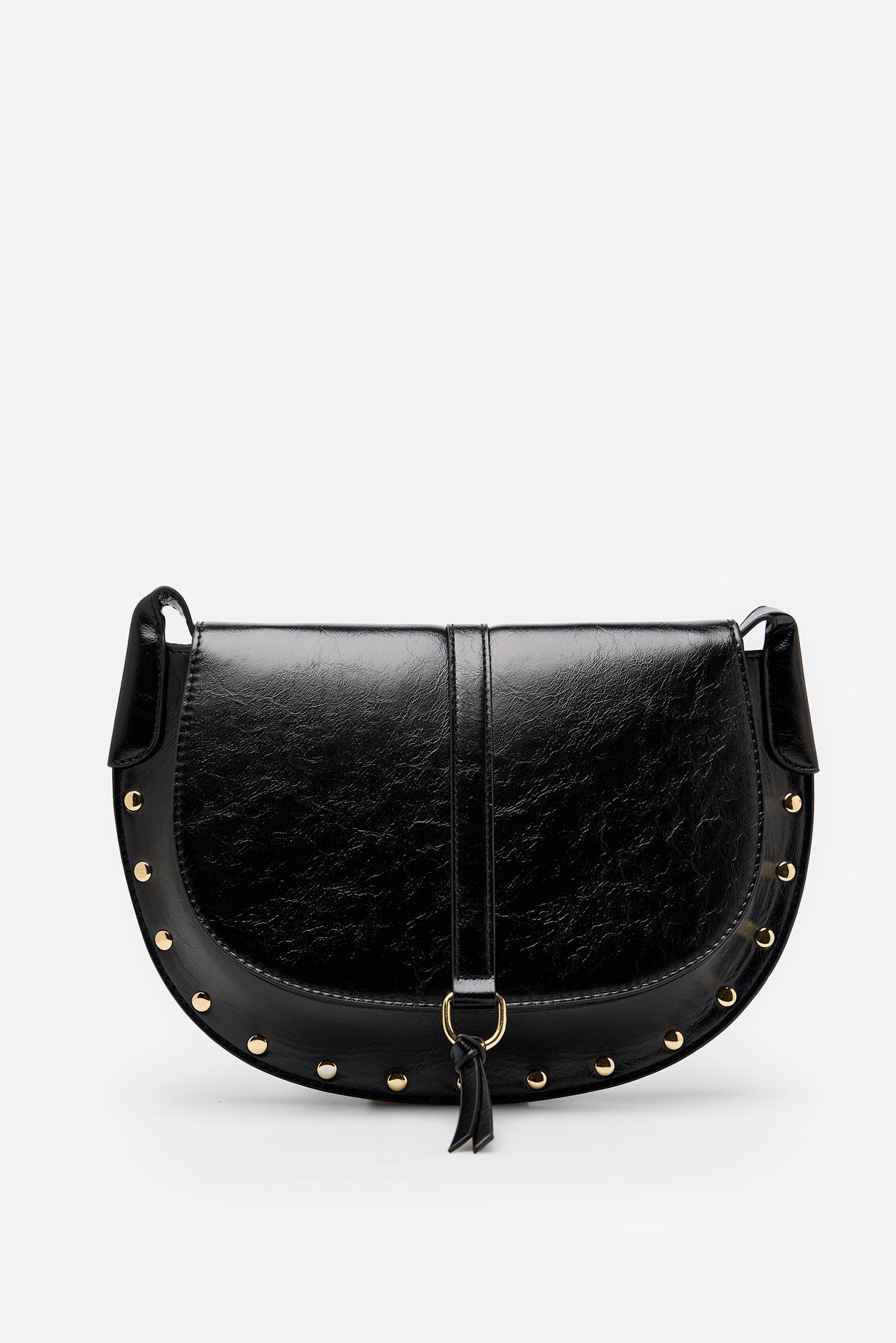 Crossbody bag with flap and tachahs | Women's bags | Cortefiel
