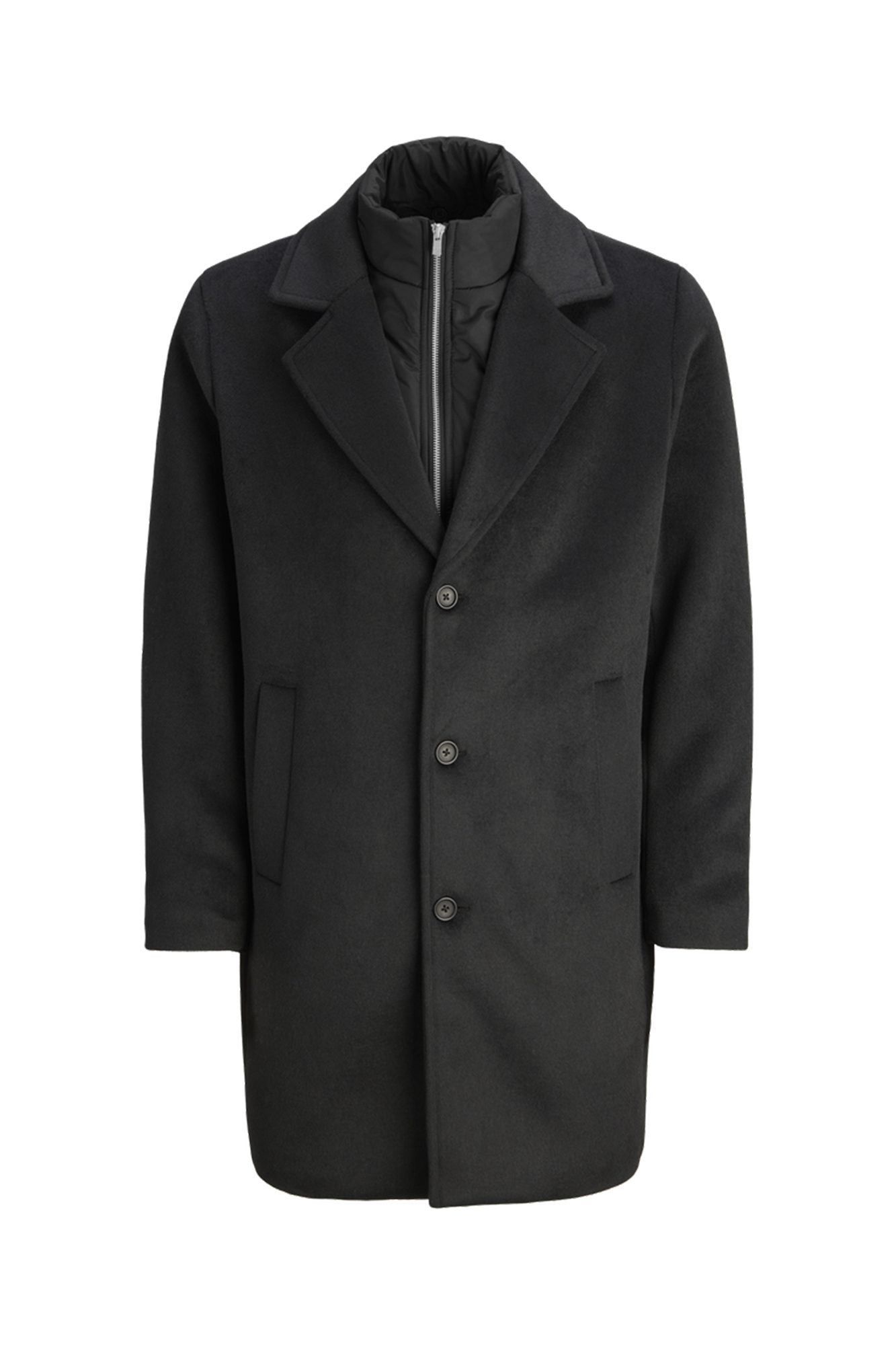 Long coat with combination fastening | Men's coats | Cortefiel