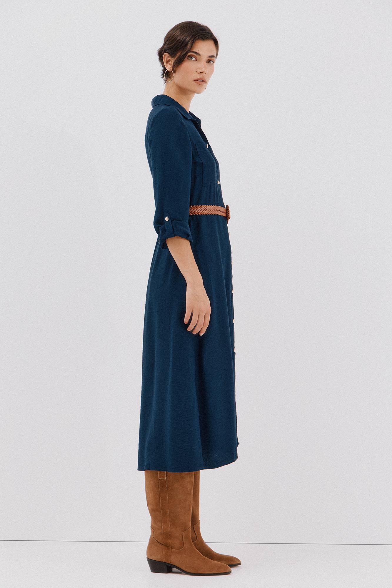 Belted shirt dress | Women's dresses | Cortefiel