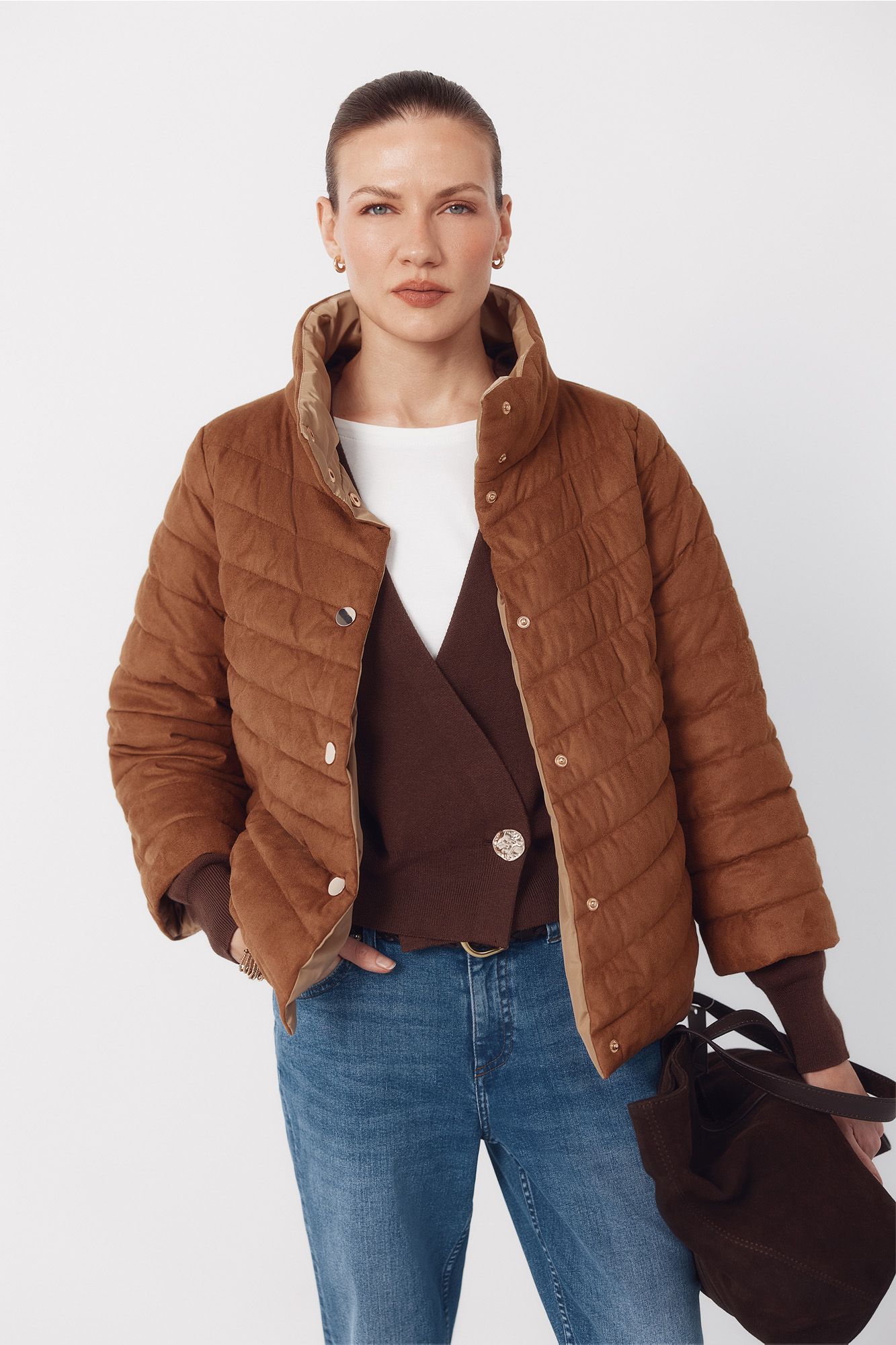 Reversible quilted jacket | Women's jackets | Cortefiel