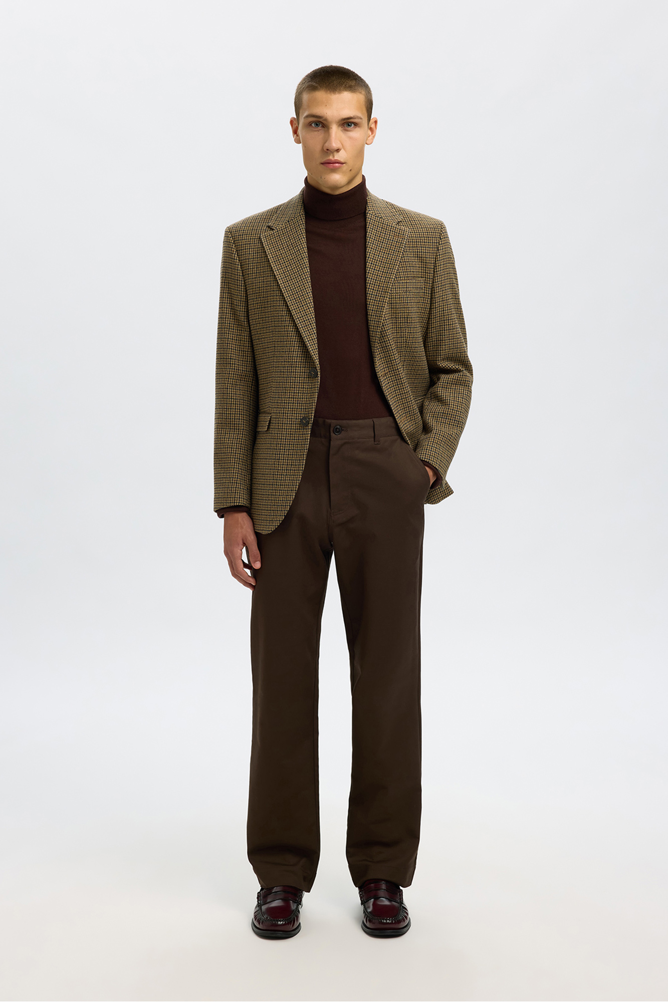 Blazer de lã de corte regular | Blazers para Homem | Cortefiel