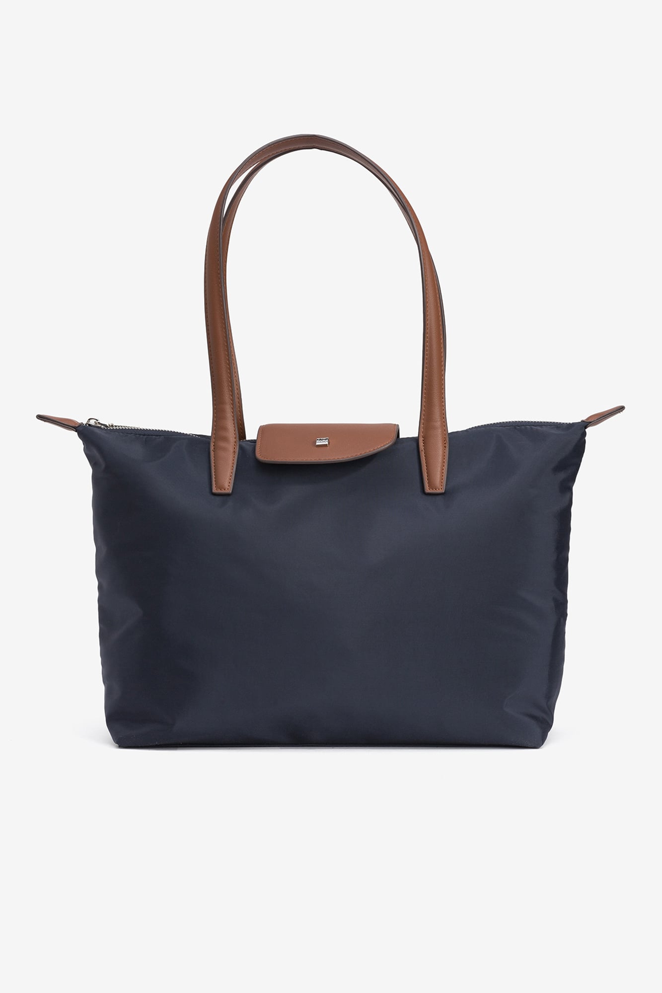 Mala tote bag de nylon combinada | Malas para Mulher | Cortefiel