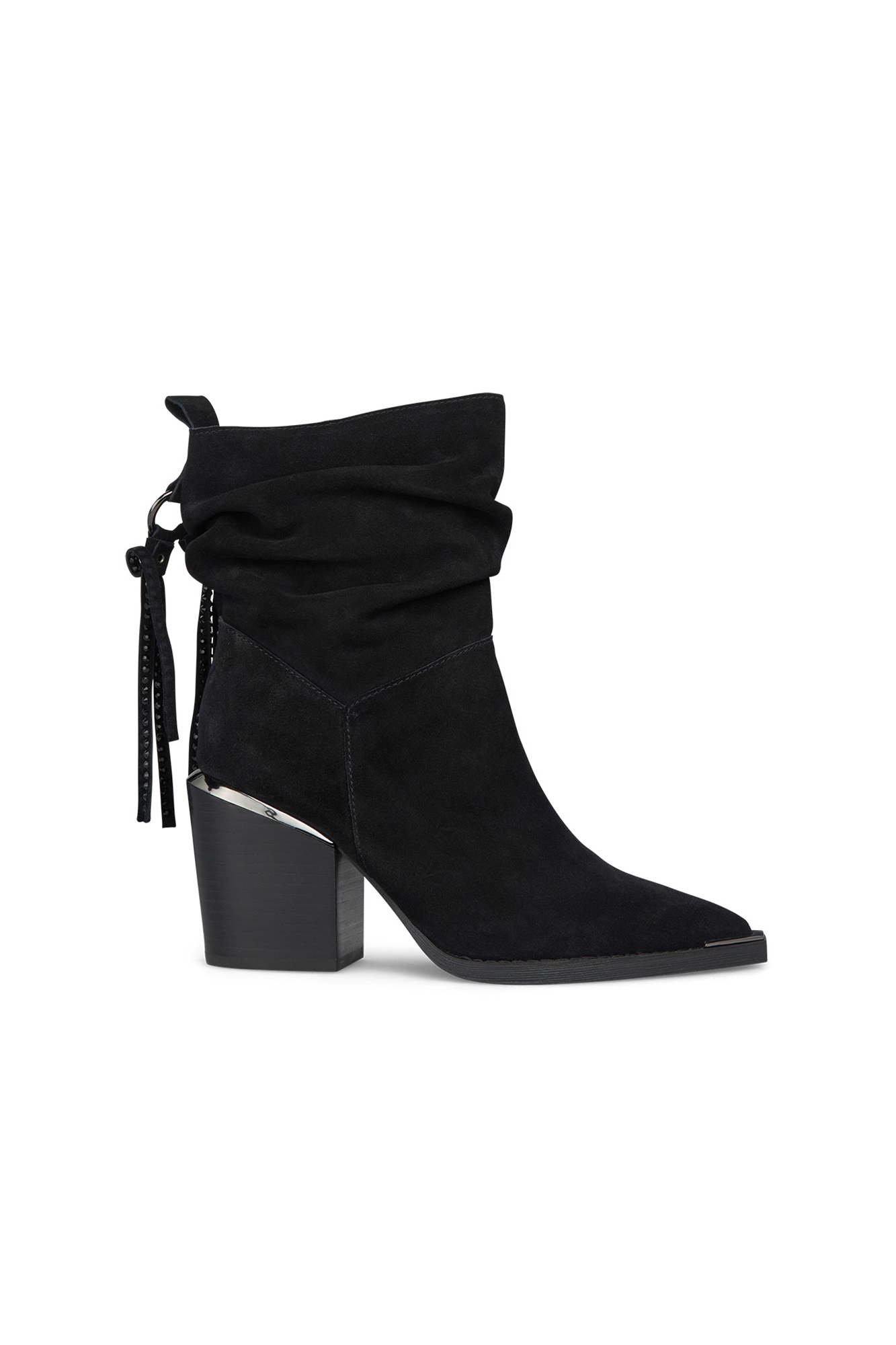 Botins com franjas de pedraria | Botins para Mulher | Cortefiel