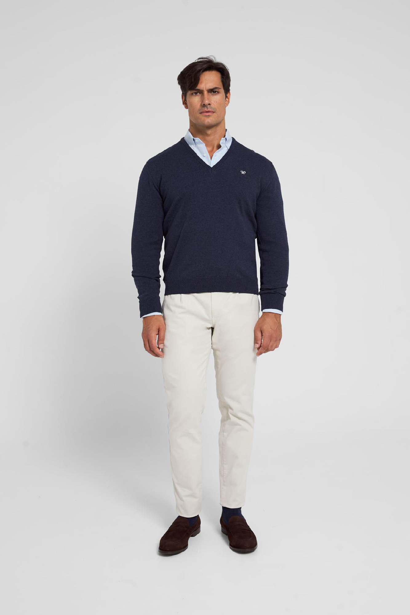 Jersey pico retro azul marino | Jerséis y cárdigans de hombre | Cortefiel