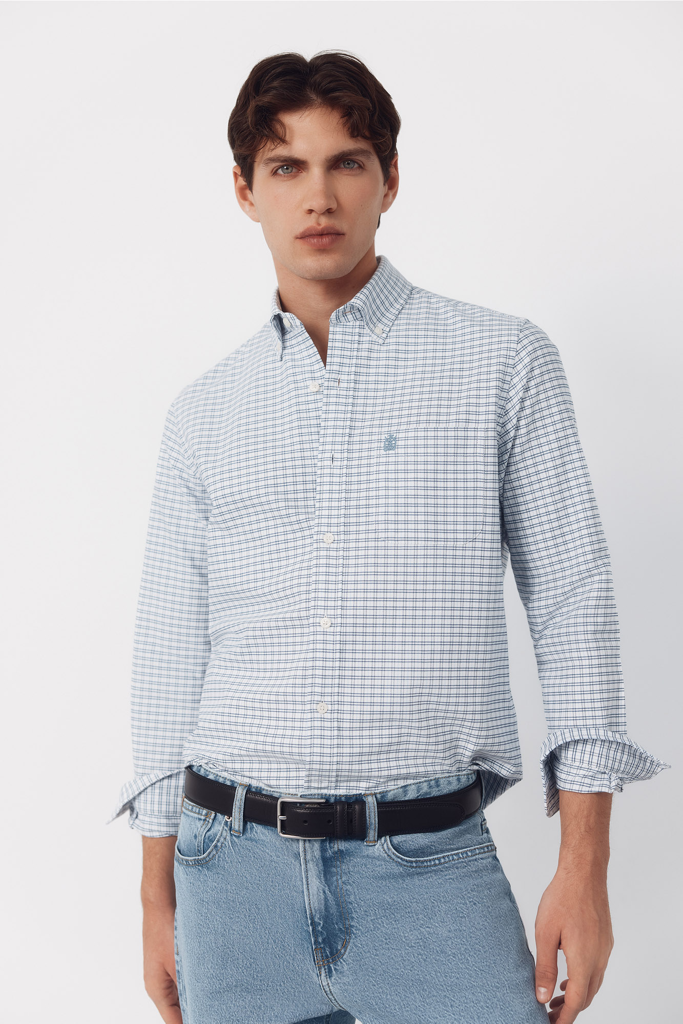 Checked Oxford shirt | Men's shirts | Cortefiel