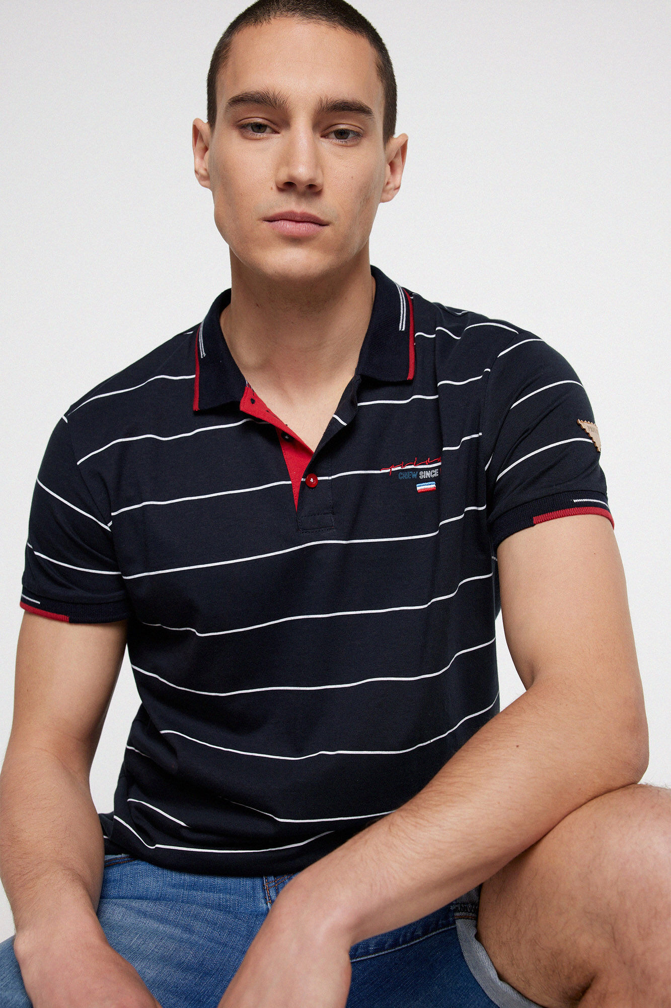 Polo punto liso listado | Polos de homem | Cortefiel