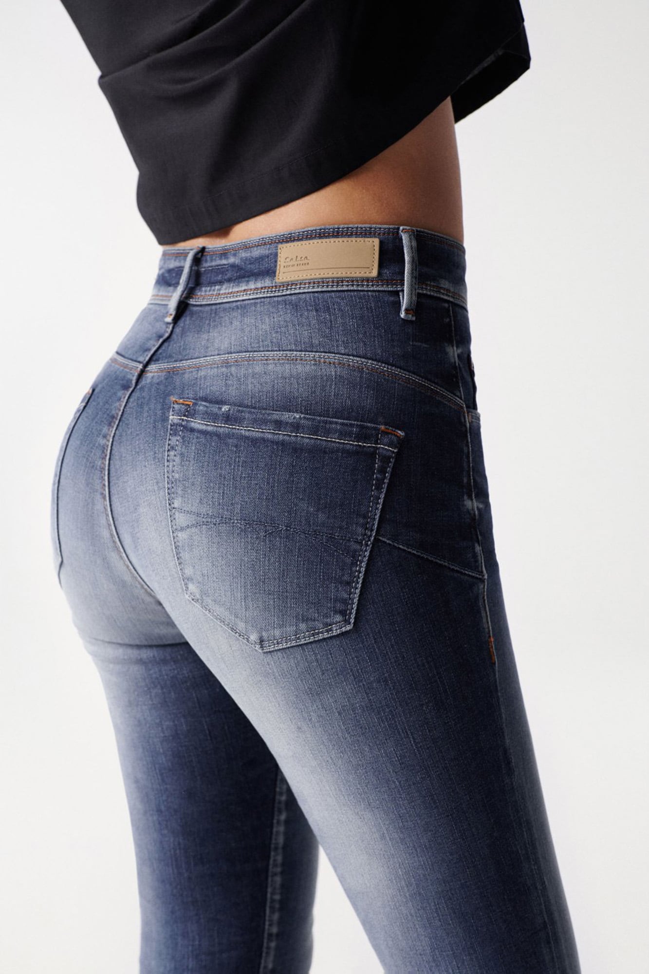 Vaqueros faith push in cropped lavado premium | Pantalones vaqueros y ...
