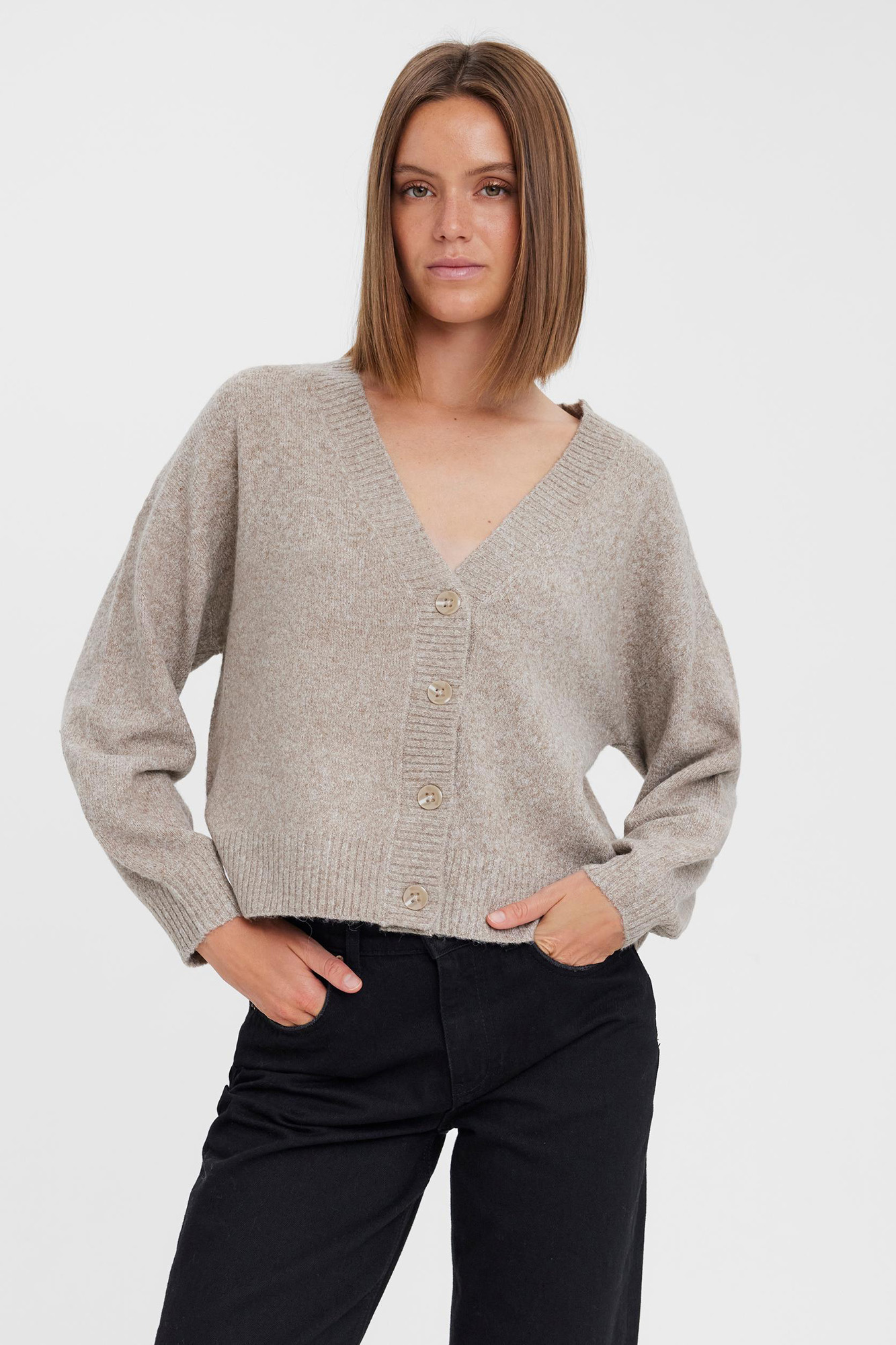 Cárdigan básico de punto | Cárdigans de mujer | Cortefiel