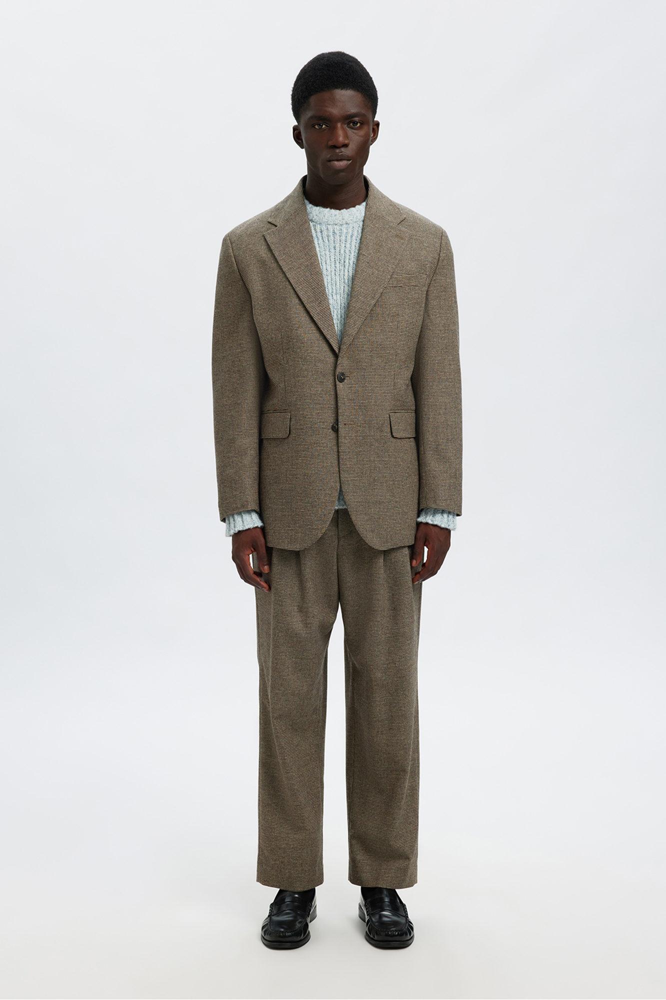 Blazer de lã aos quadrados | Blazers para Homem | Cortefiel