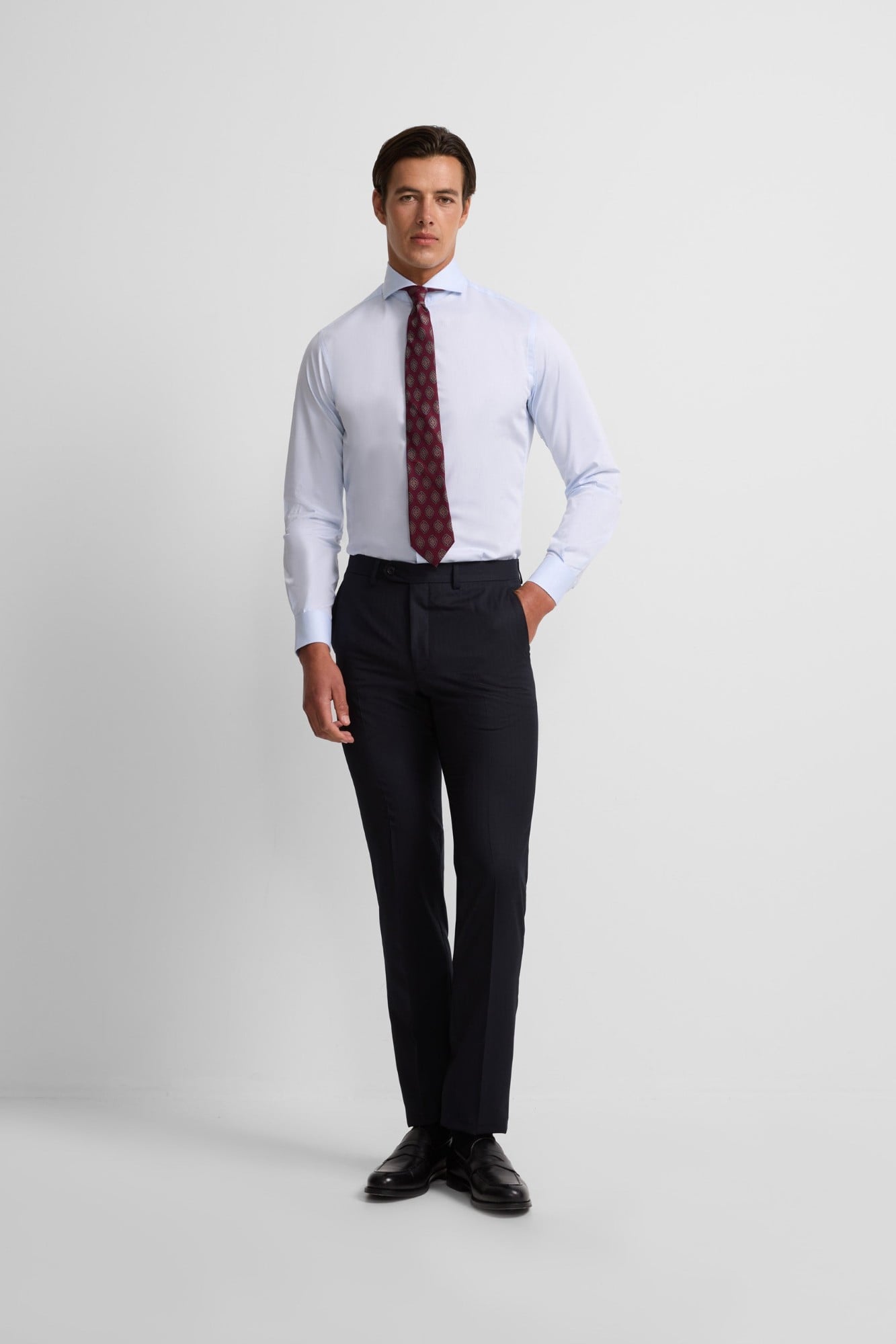 Classic herringbone suit trouser | Men's trousers | Cortefiel