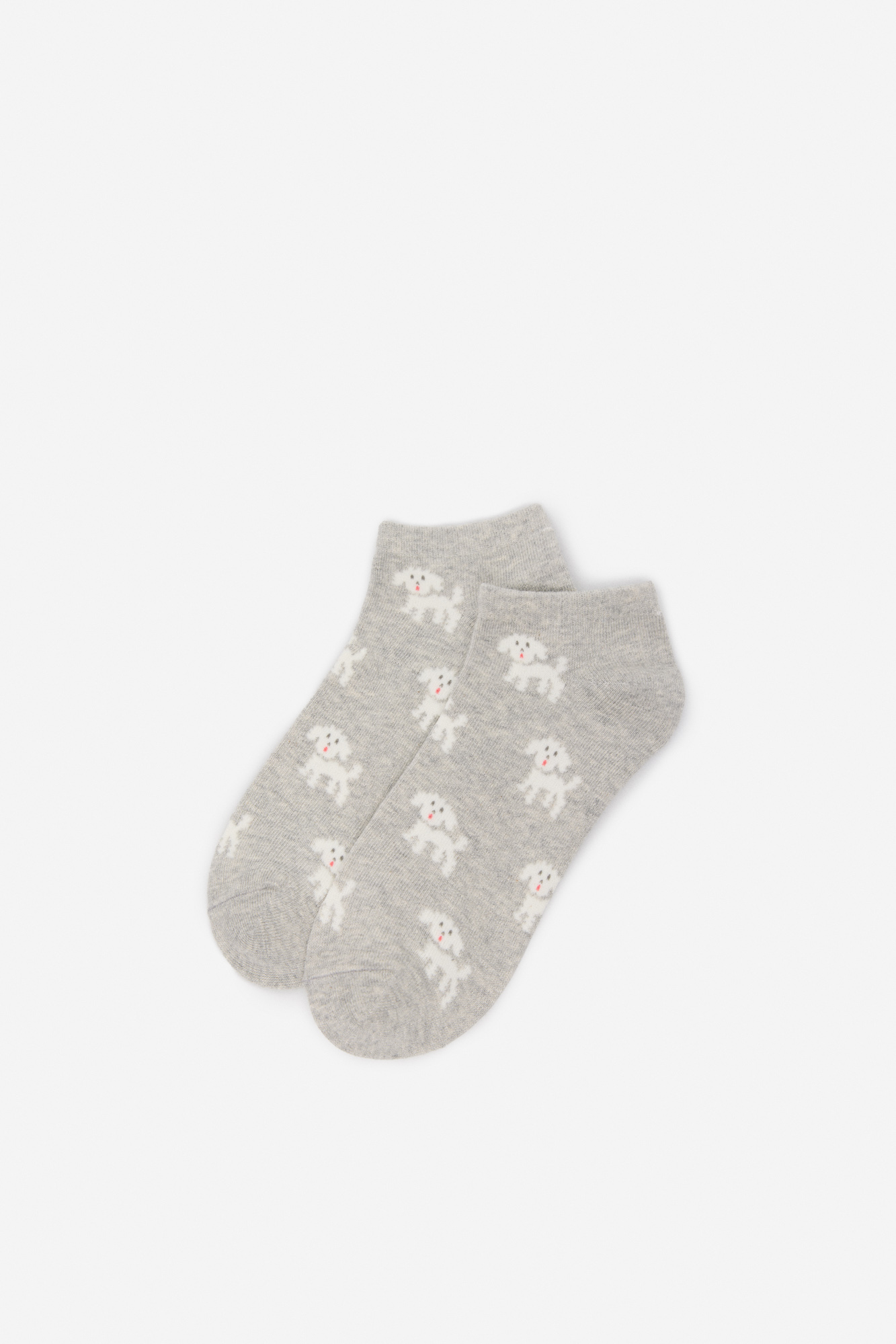 Calcetín corto perro caniche | Calcetines mujer | Cortefiel