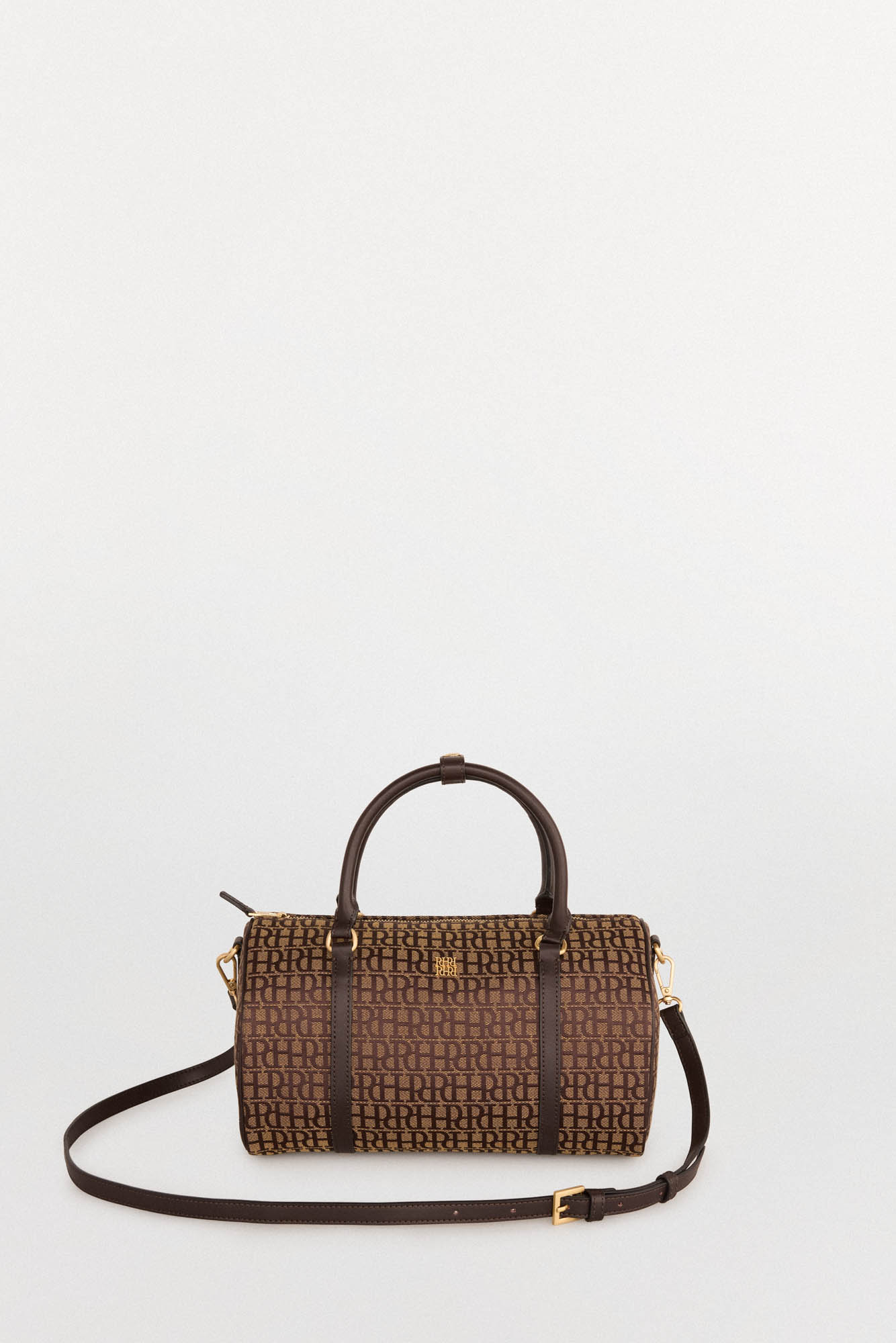 Jacquard bowling bag | Women's bags | Cortefiel