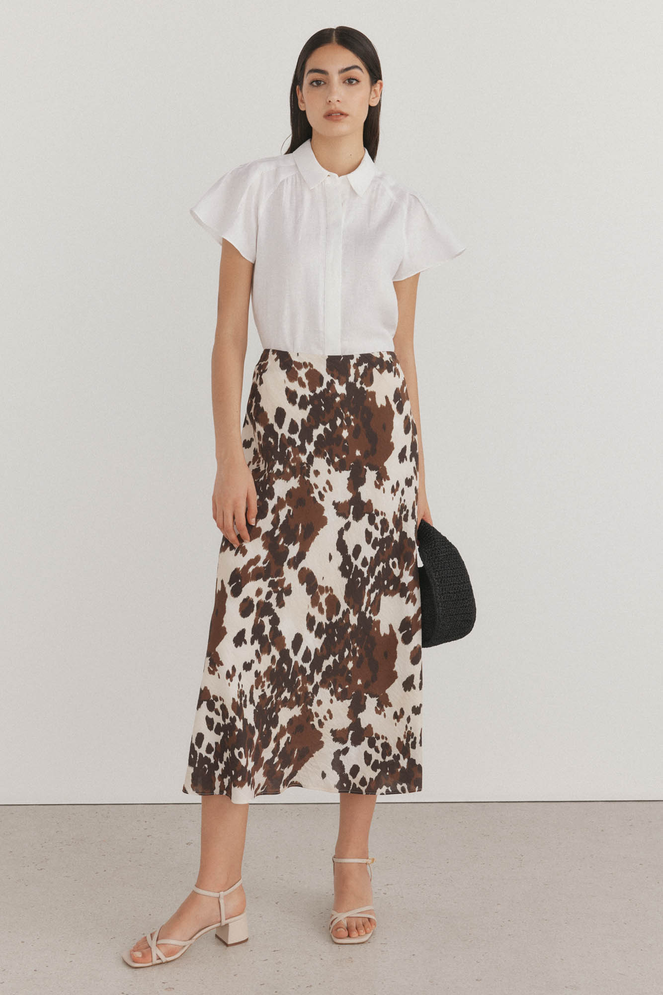 Falda vuelo estampada | Faldas de mujer | Cortefiel