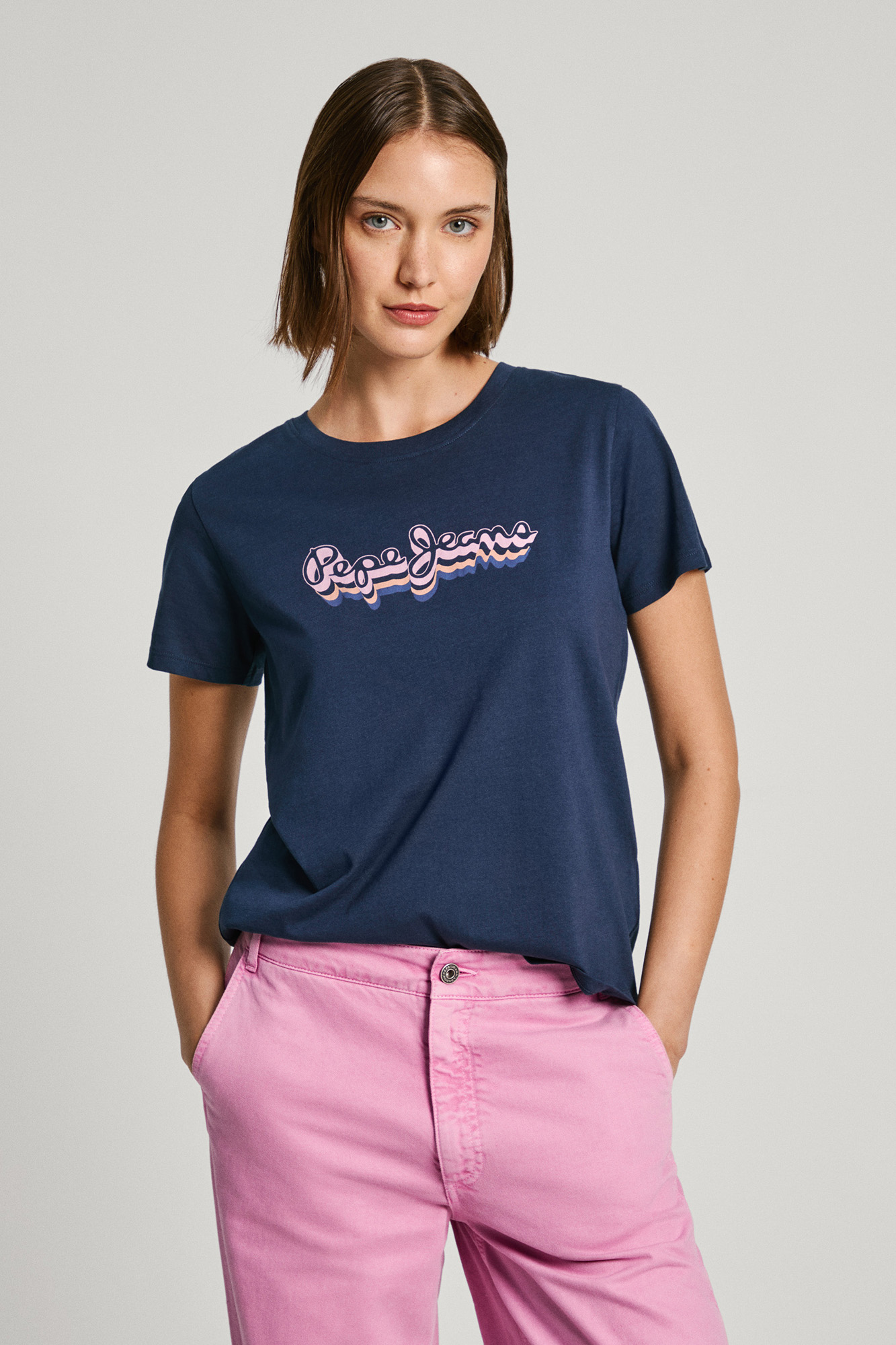 T-shirt com logo | T-shirts e tops para Mulher | Cortefiel