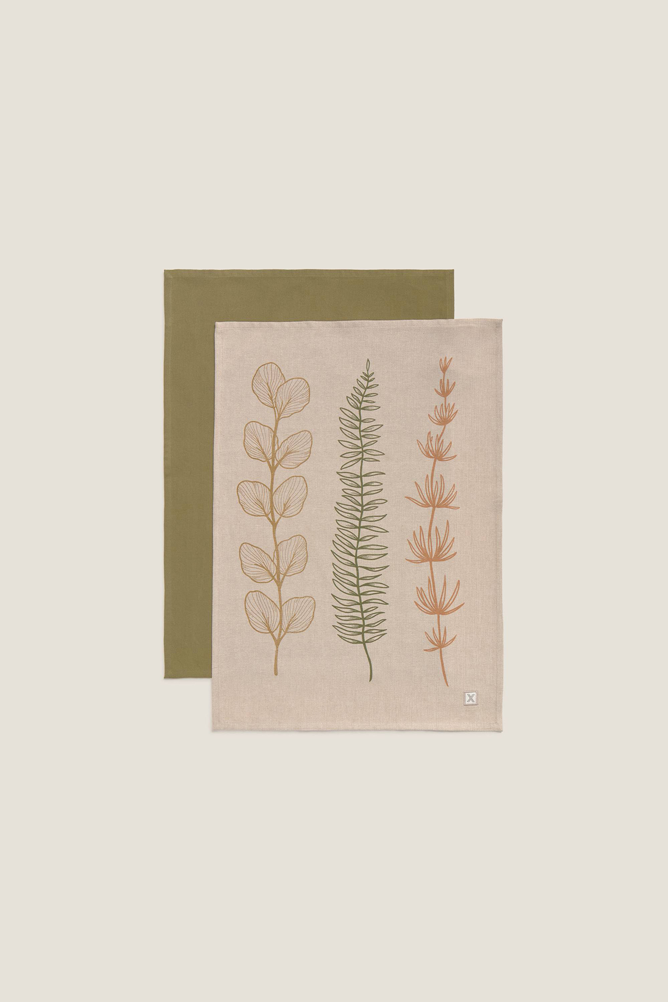 Set of cotton rags leaves | Kitchen textiles | Cortefiel