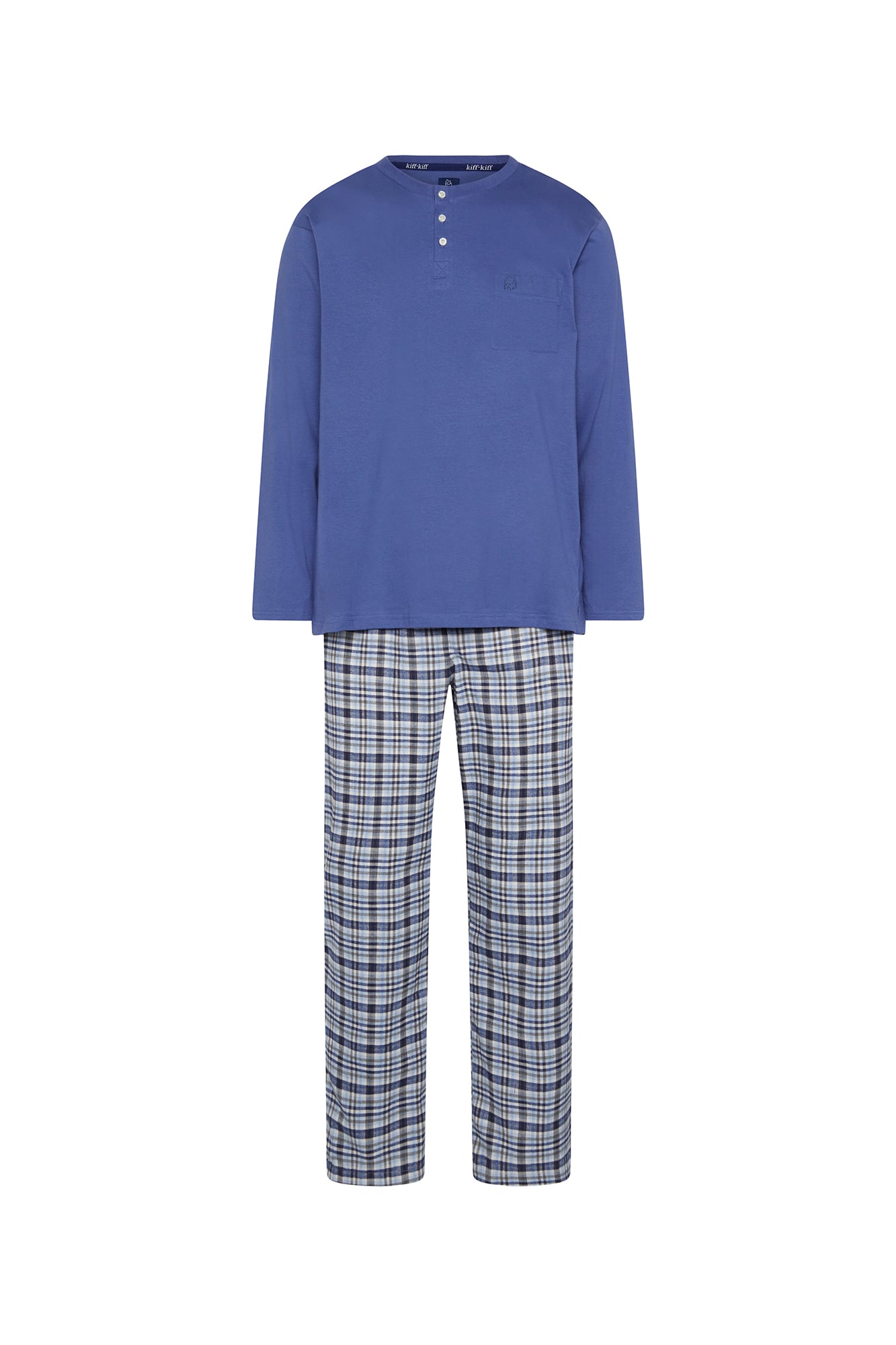 Pijama comprido homem azul | Pijamas para Homem | Cortefiel