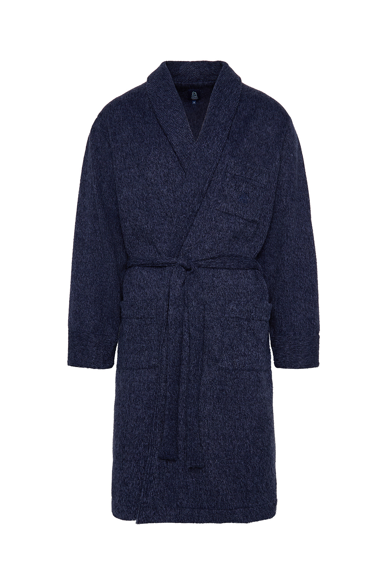 Navy blue men's long robe | Men's pyjamas | Cortefiel