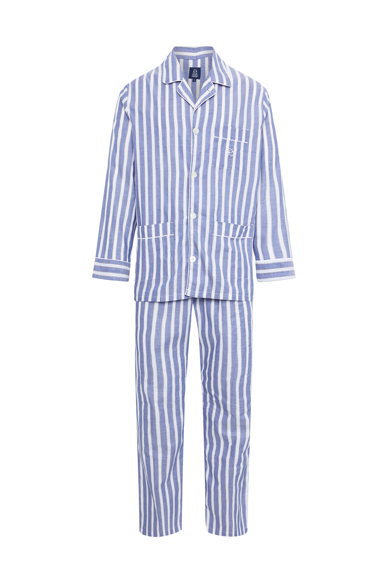 Pijama comprido homem azul | Pijamas para Homem | Cortefiel