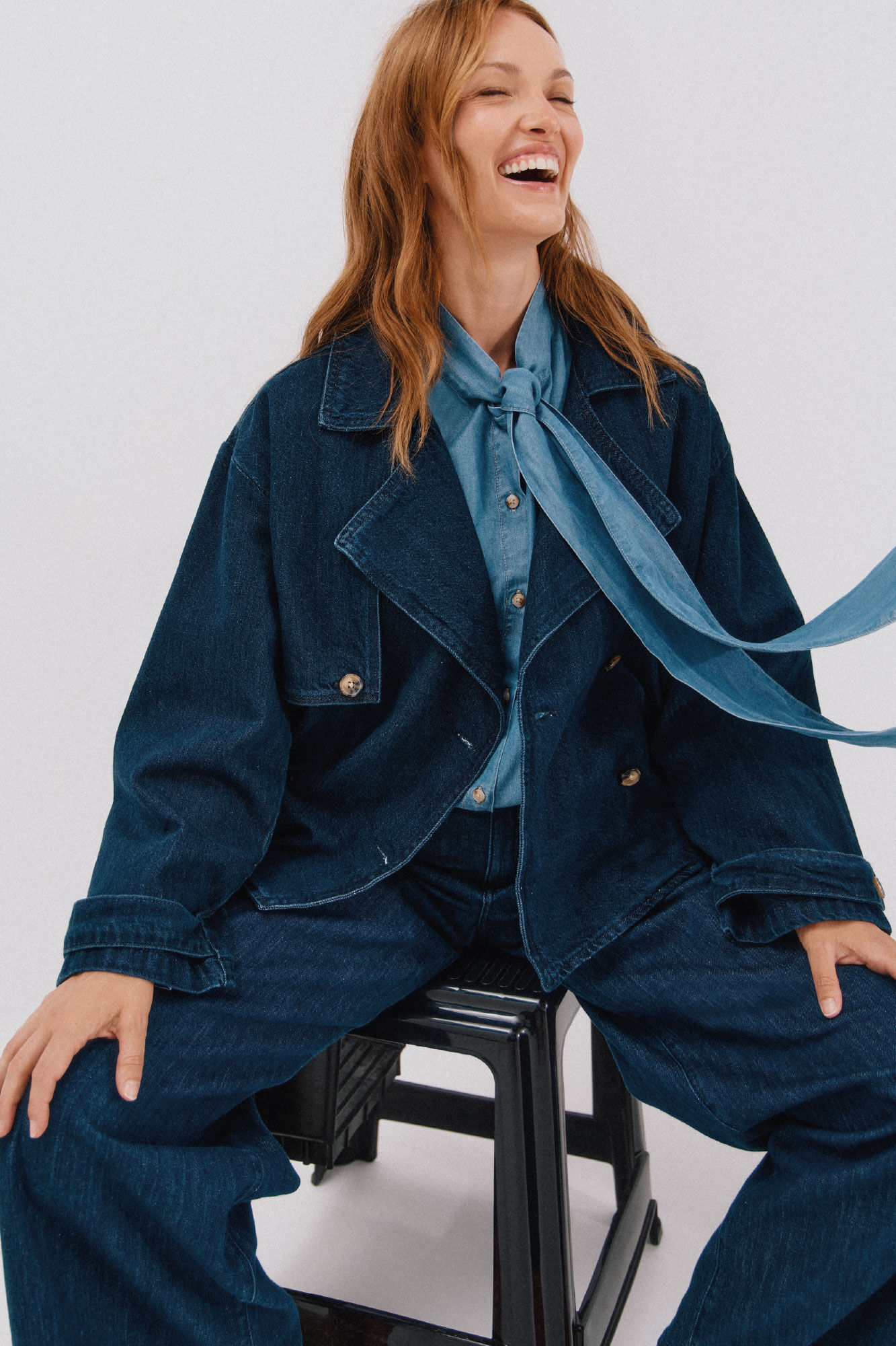 Jeans and coat set | Cortefiel